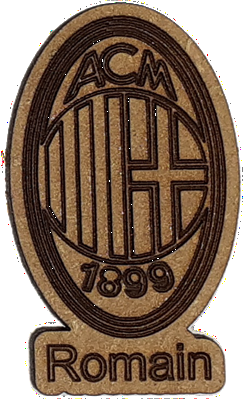 STI2D.net - Magnet - Logo sport AC Milan personnalisable